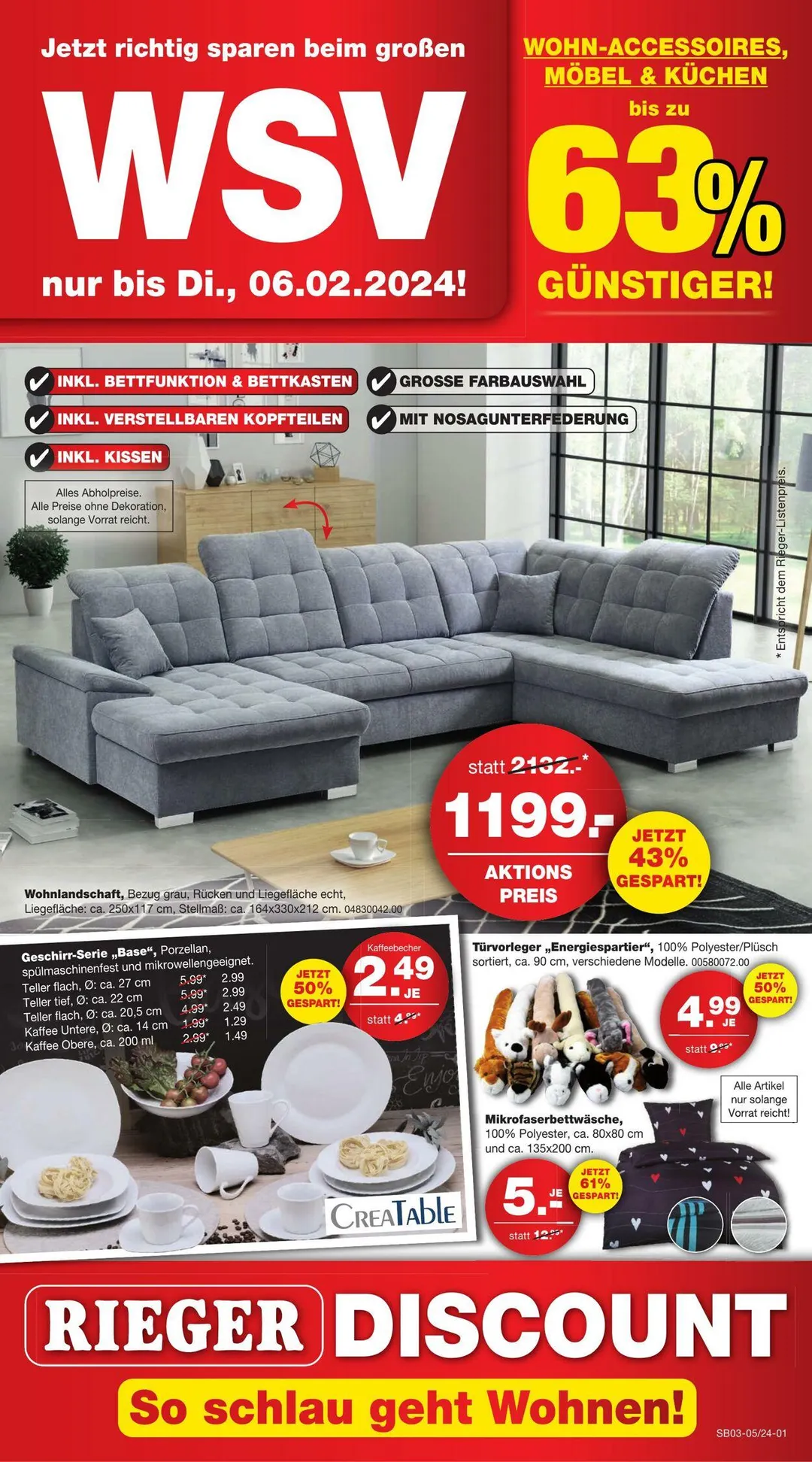 Wöchentliche Angebote bei Möbel Rieger – Spare bei Möbeln, Wohnzimmer, Schlafzimmer & mehr ...