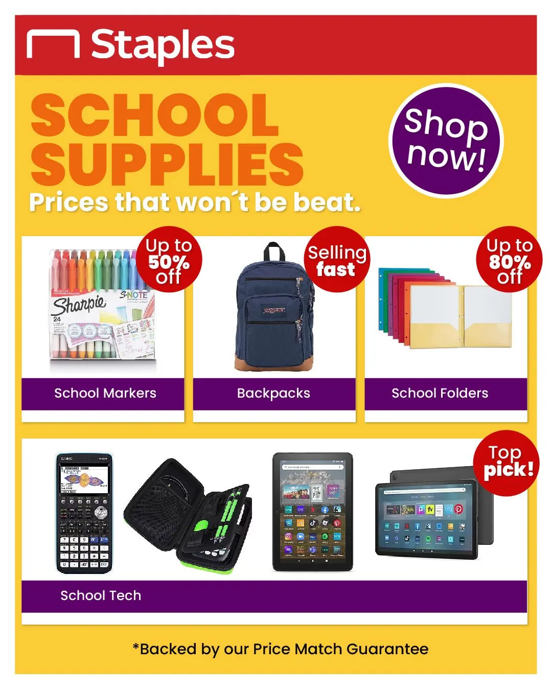 School Supplies valid until January 6, 2026