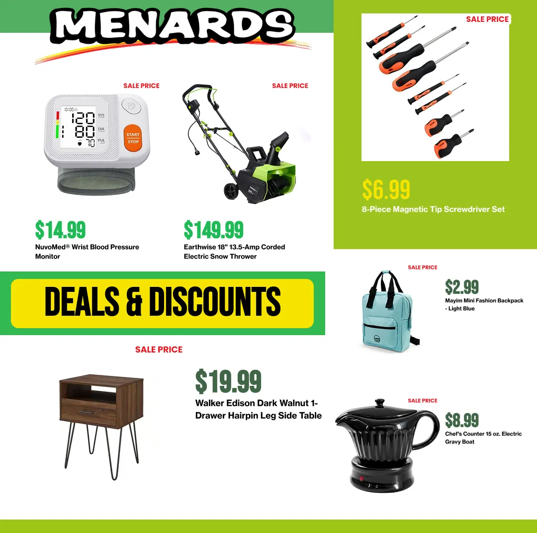 Weekly Deals at Menards: Essential Home and Auto Savings