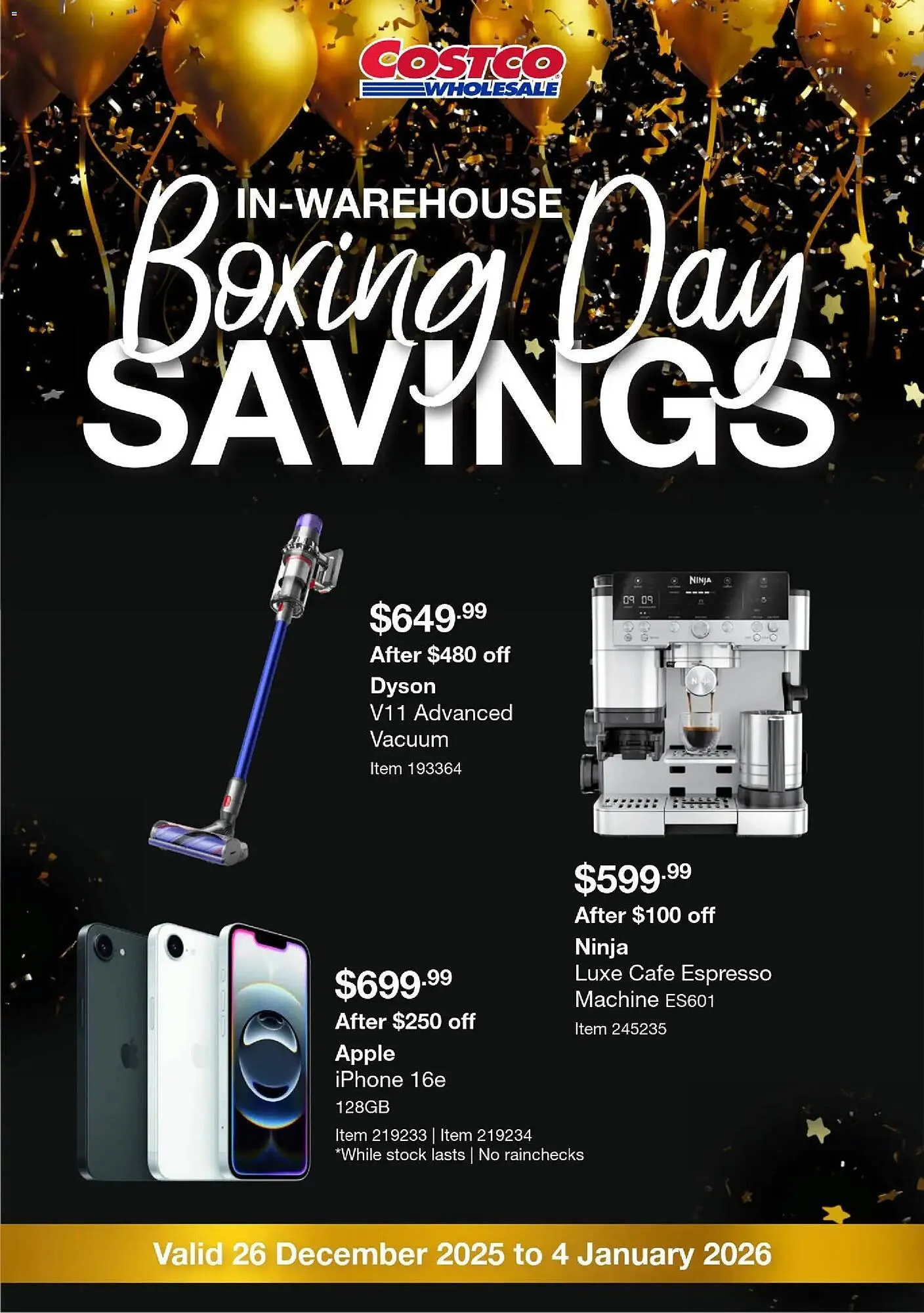 Costco Christmas Savings Extravaganza: Unbeatable Deals from 25/12 – 04/01!