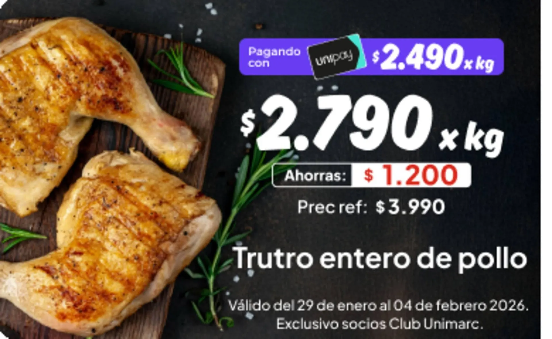 Precios vigentes hasta el 4 de febrero de 2026 en Catálogo Unimarc