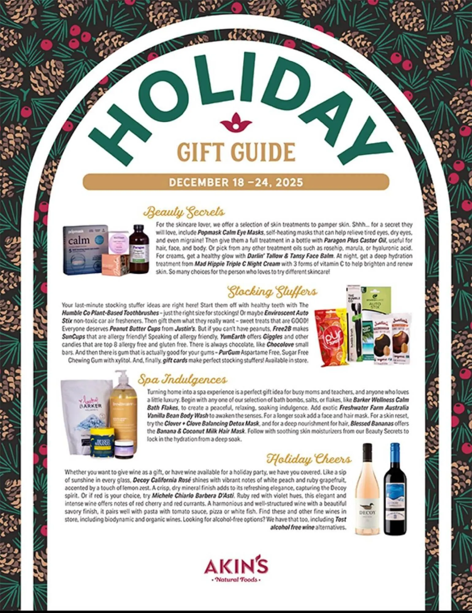Akin's Natural Foods Holiday Gift Guide: December 18-24, 2025!