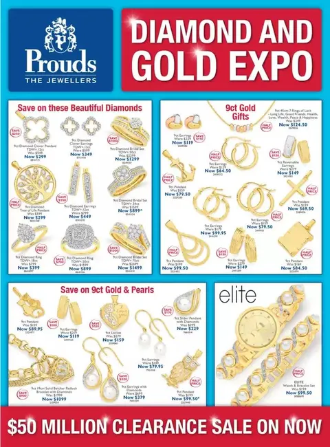 Weekly Deals at Prouds The Jewellers – Save on Earrings, Watches, Jewellery & More