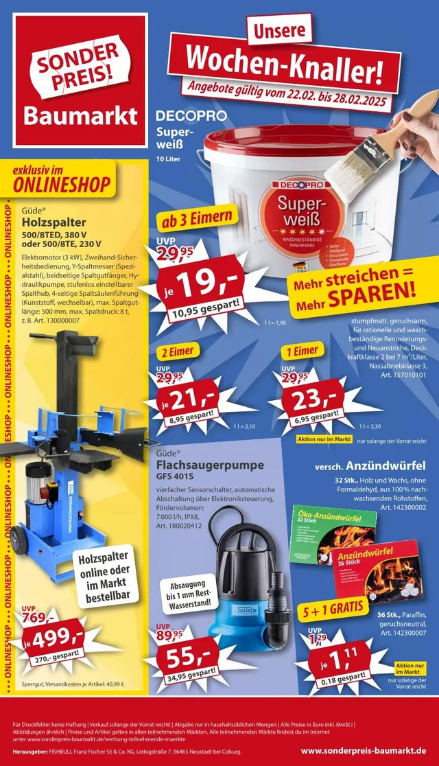 Wöchentliche Angebote bei Sonderpreis-Baumarkt – Aktuelle Deals ...