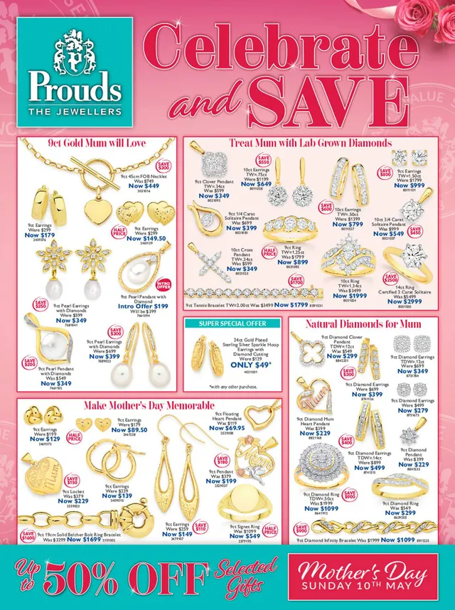Weekly Deals at Prouds The Jewellers – Save on Earrings, Watches ...