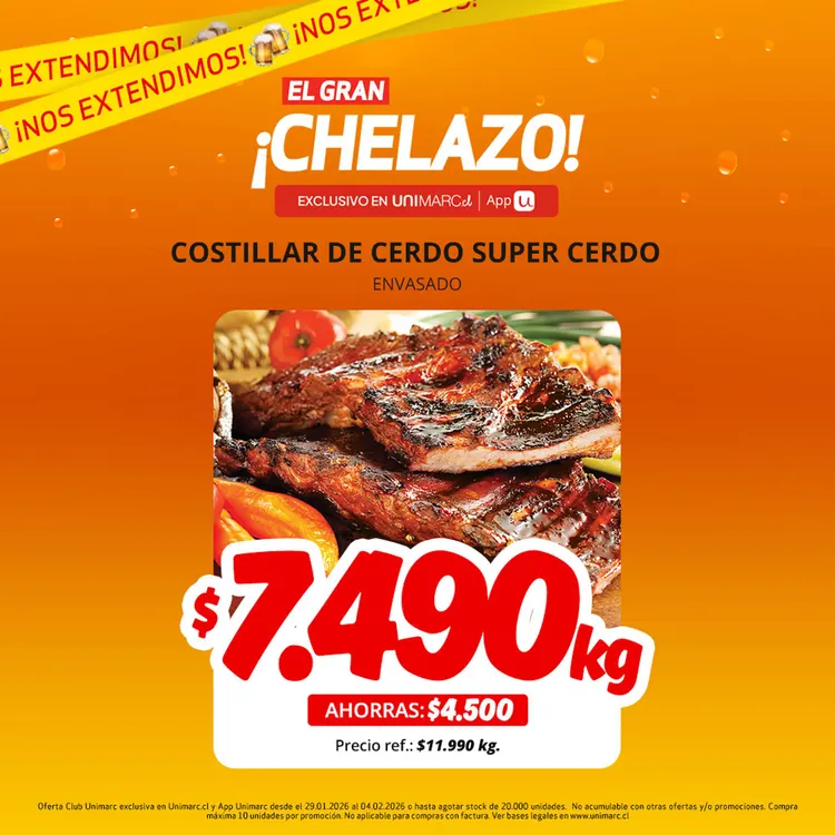 Precios vigentes hasta el 4 de febrero de 2026 en Catálogo Unimarc